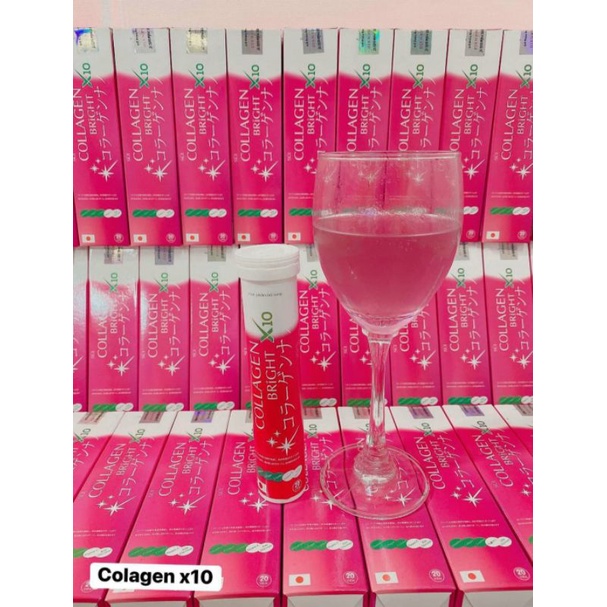 Collagen x10 skin whitening effervescent tablets (box of 20 tablets ...