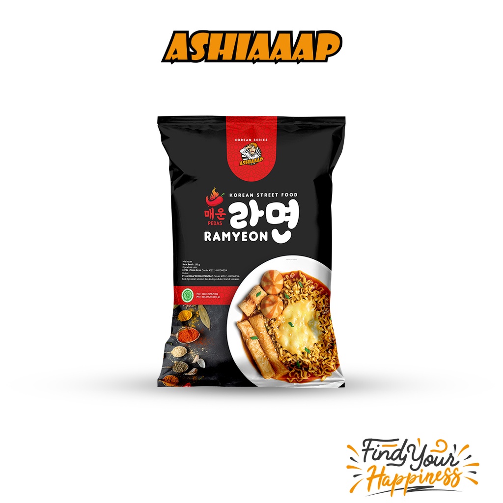 Ashiaaap Ramyeon Halal (130gr) Ramyun Spicy Korean Noodles Raboki ...