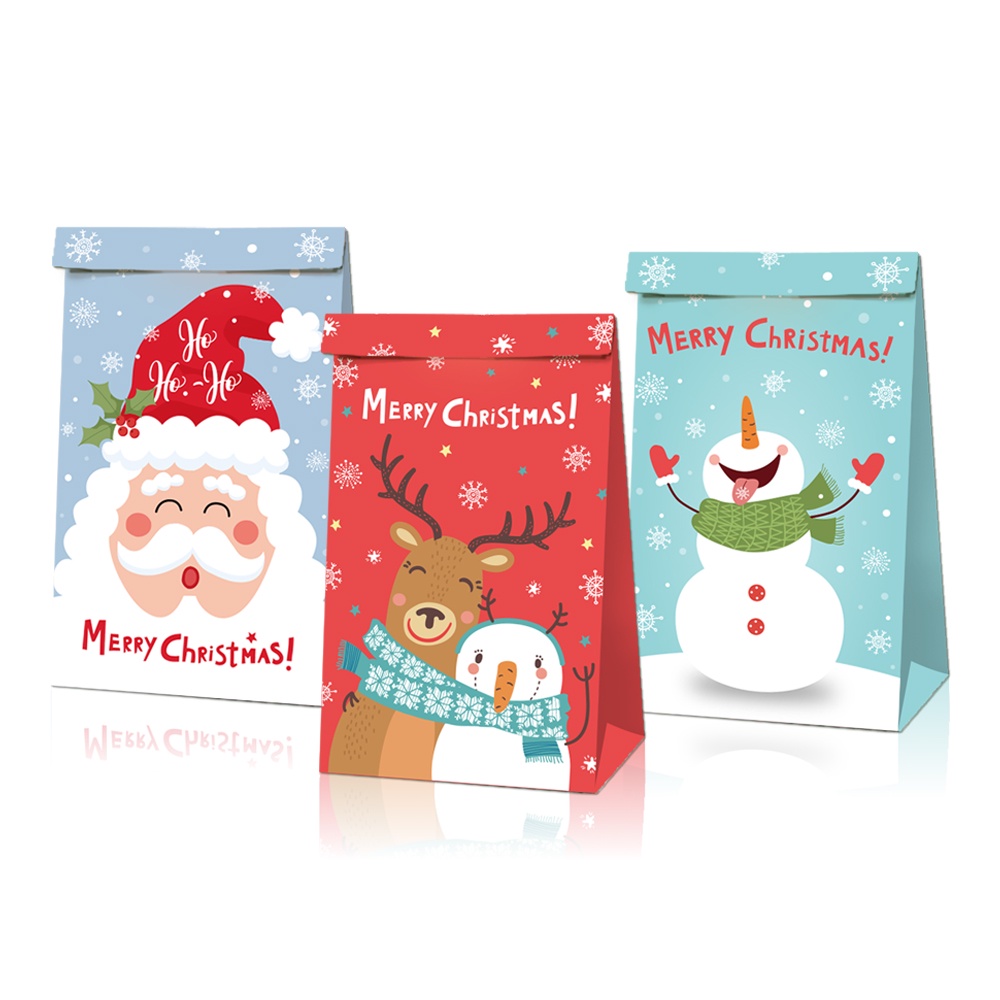 [SG Seller] Goodie bag Paper bag with sticker Birthday Christmas gift ...
