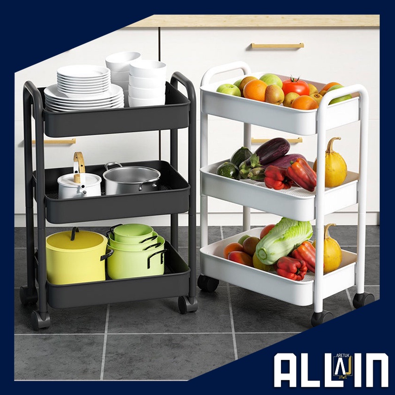 Rak Besi atau Plastik Serbaguna Bertingkat dan Beroda / Tiered and ...