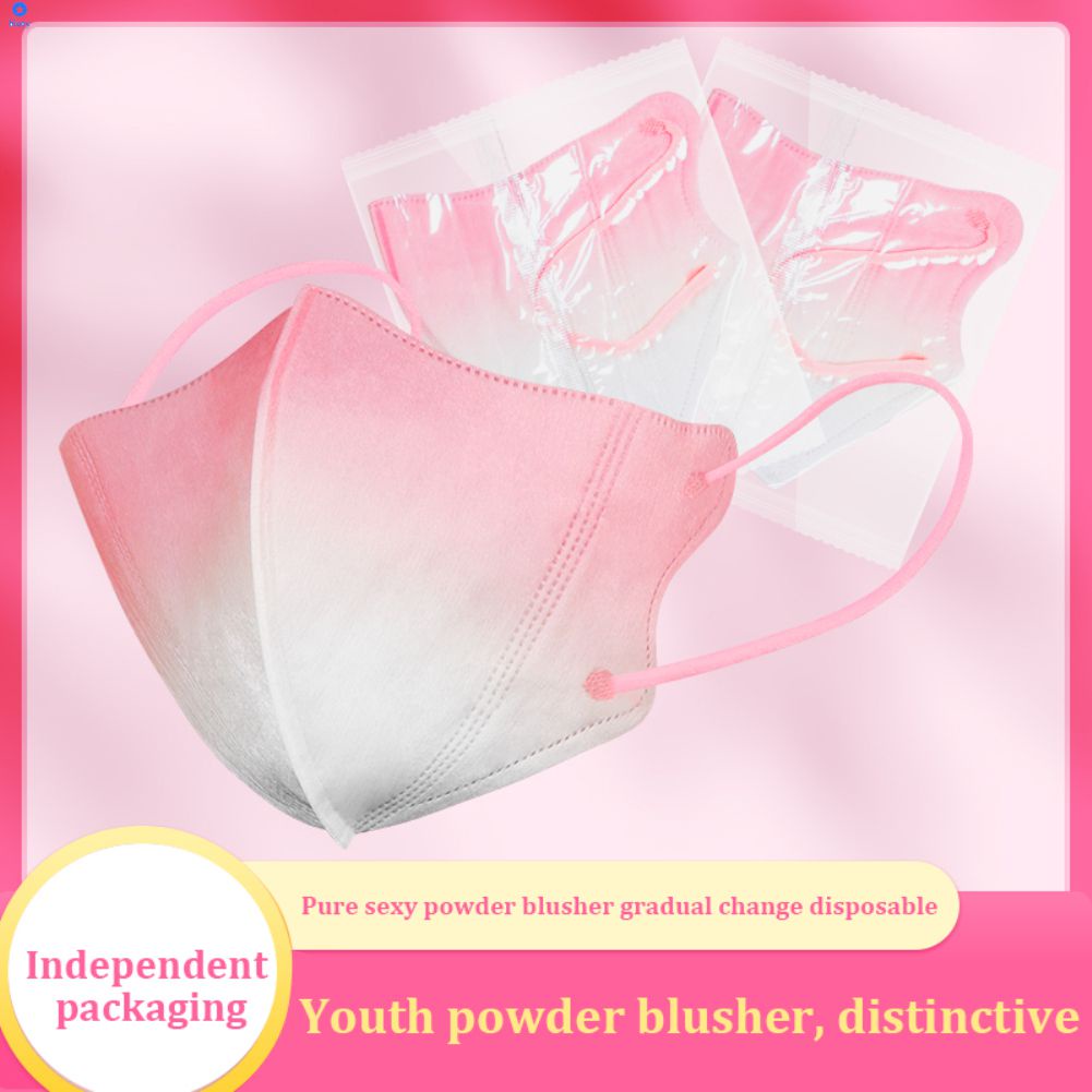 3d Gradient Blush Mask, Pink Atmosphere, High-value Fashion Disposable ...
