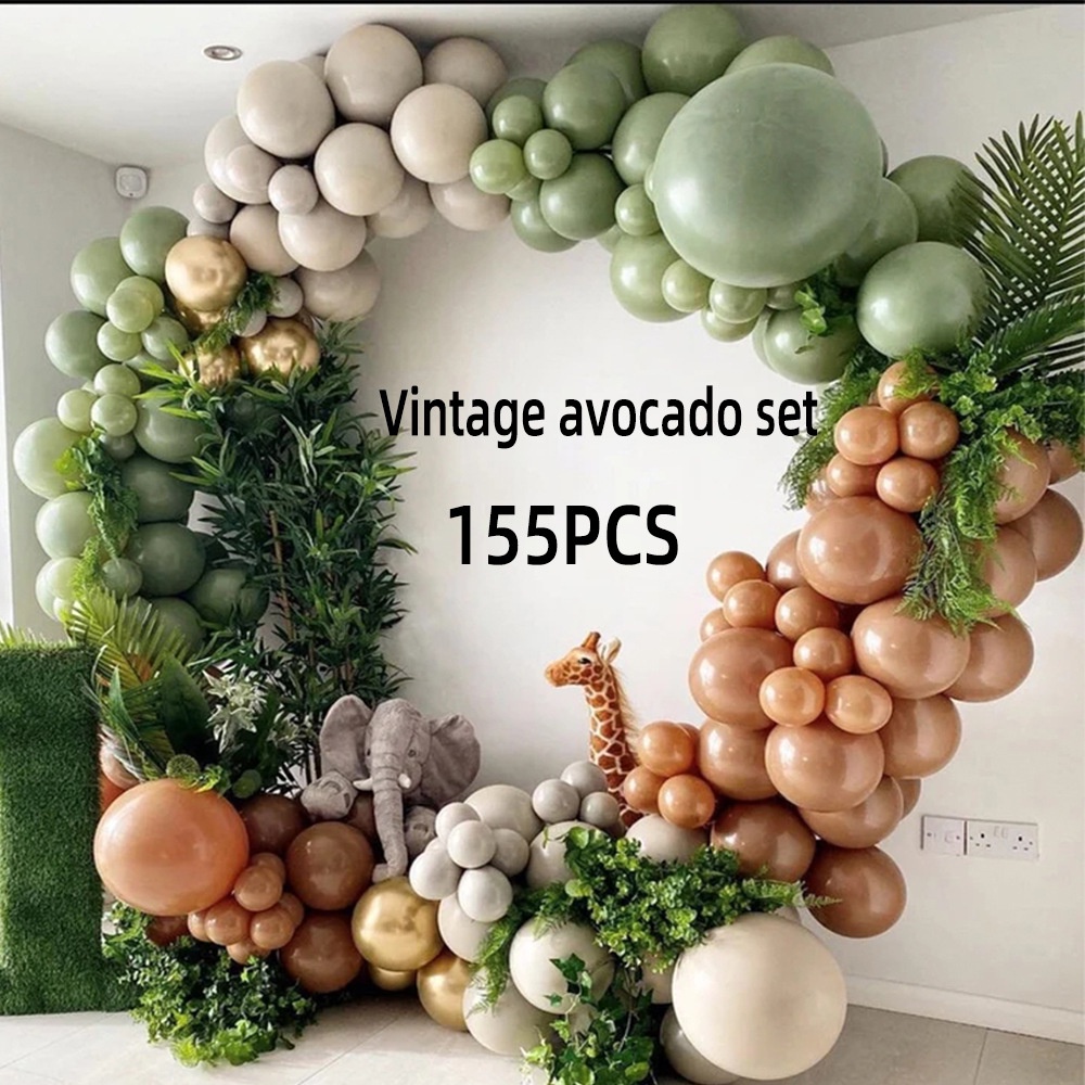155pcs/lot 2022Safari Balloon Garland Arch Kit Sage Vintage green ...