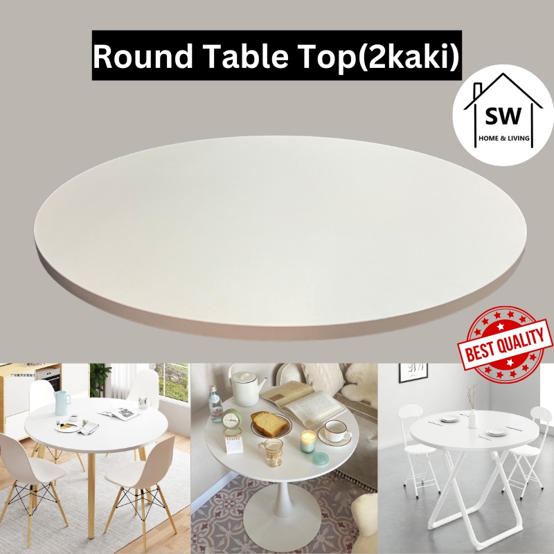 SW Round Table Top Dining Coffee Study Table Meja Bulat Size 600mm ...