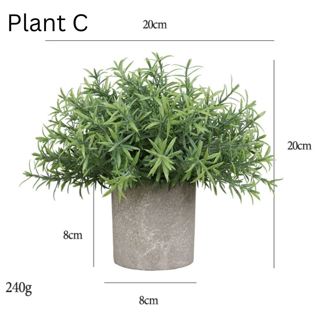 Small Potted Artificial Table Plants Mini Fake Plant Faux Flower ...