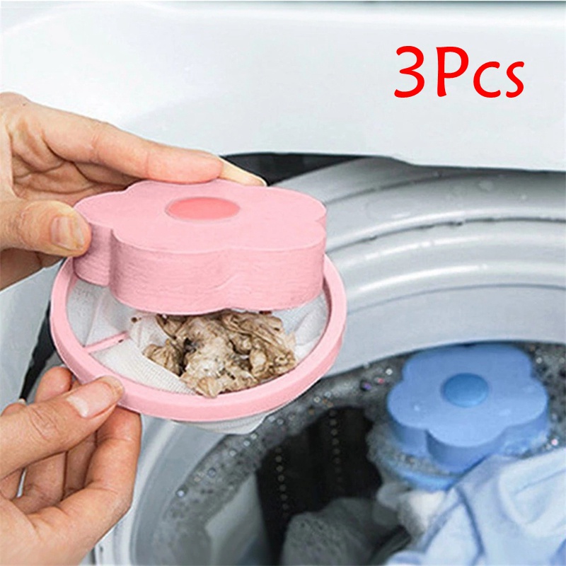 1/3 Pcs Cleaning Balls Dirty Fiber Collector Washing Machine Hair ...