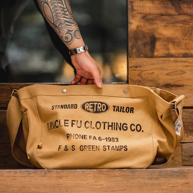 Maden Large-Capacity Messenger Newsboy Bag Letter Canvas Locomotive ...