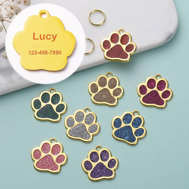 Pet Name Tag Dog ID Tag Cat Collar Tag with Name Pet Neck Accessories ...