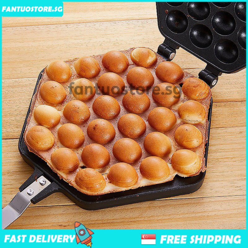 Egg Bubble Cake Baking Pan Mold Eggettes Iron Aluminum Hongkong Waffle ...