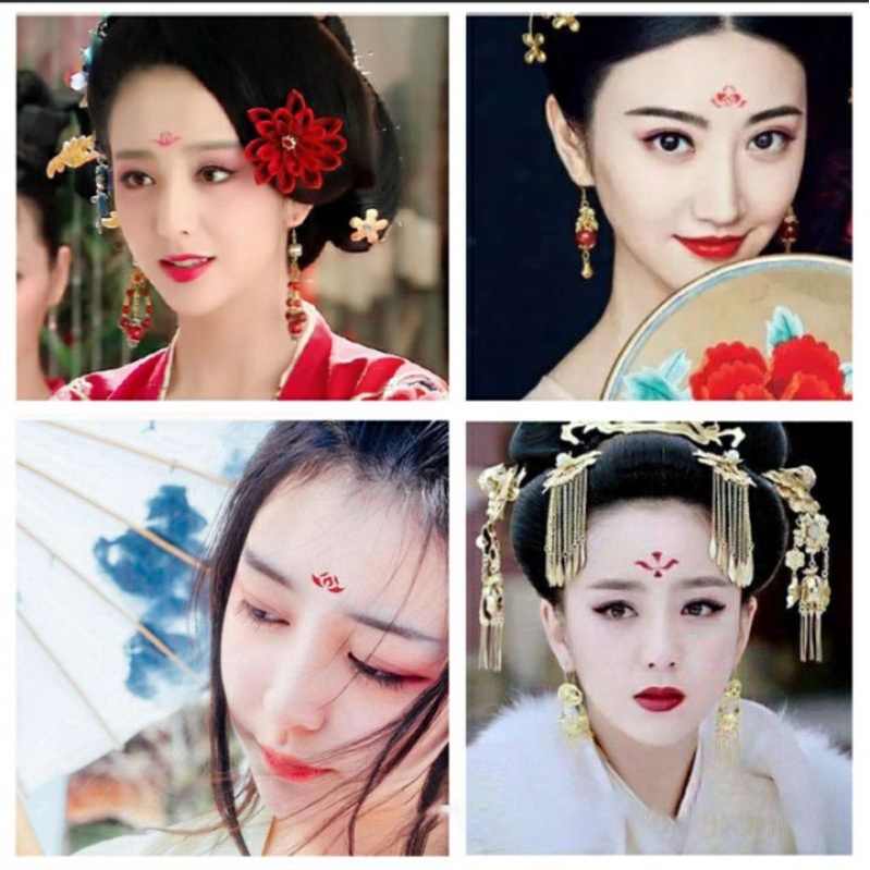 Forehead Stickers Traditional Chinese Forehead Tattoo Stickers | Shopee ...