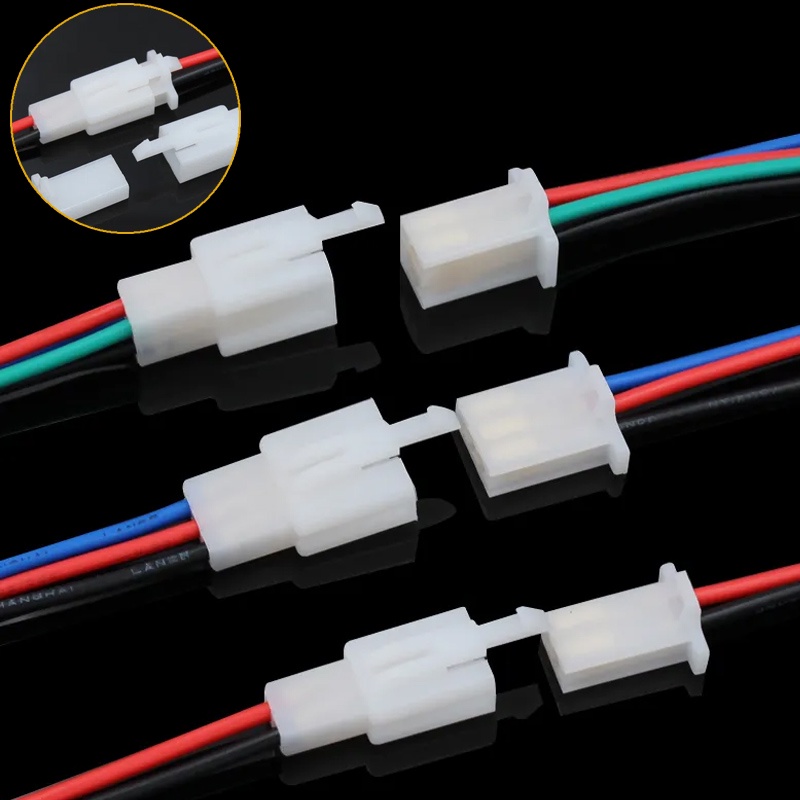 3Paris 2.8mm Auto Wire Quick Connector 1 / 2 / 3 / 4 Pin Car Connect ...