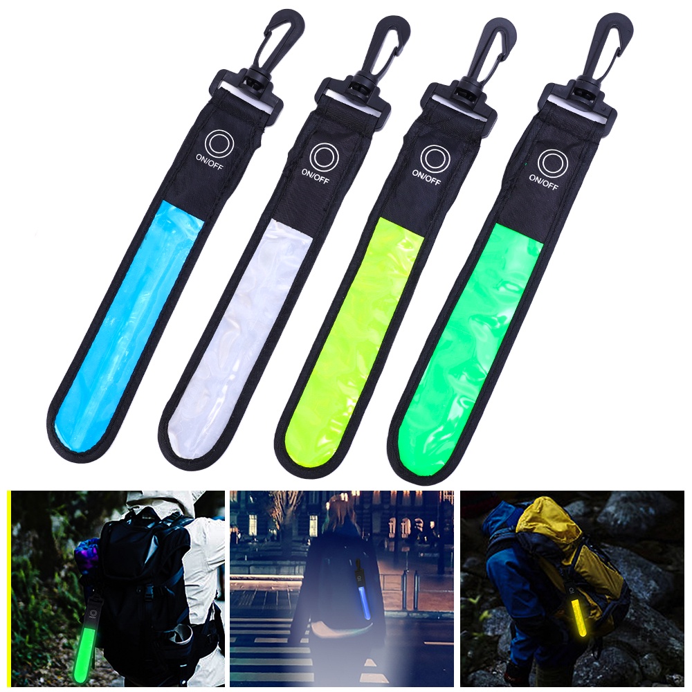 3 Modes Outdoor LED Glowing Backpack Hanging Light Night Running Safety ...