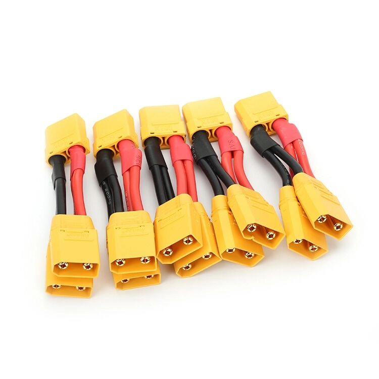 Adapter Amass XT60 XT90 T EC5 TRX Plug Parallel Battery Connector Silicone Cable Extension Y ...