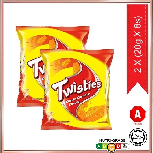 TWISTIES FLAVOURED CORN SNACKS CHEDDAR CHEESE FLAVOUR (20GX 8S) ASEAN ...