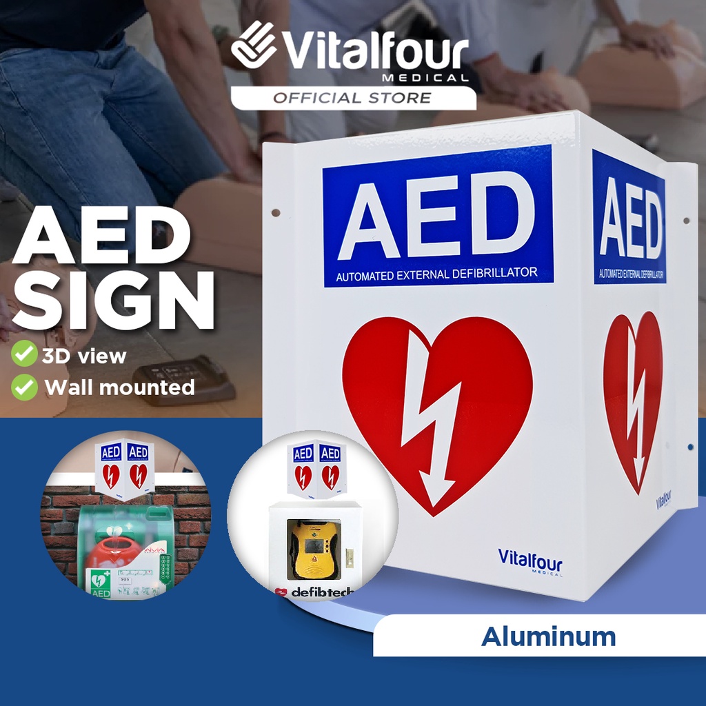 Aluminum Triangular AED Wall Signage | Shopee Singapore