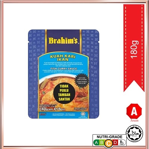 BRAHIM'S FISH CURRY SAUCE | KUAH KARI IKAN 180G | Shopee Singapore