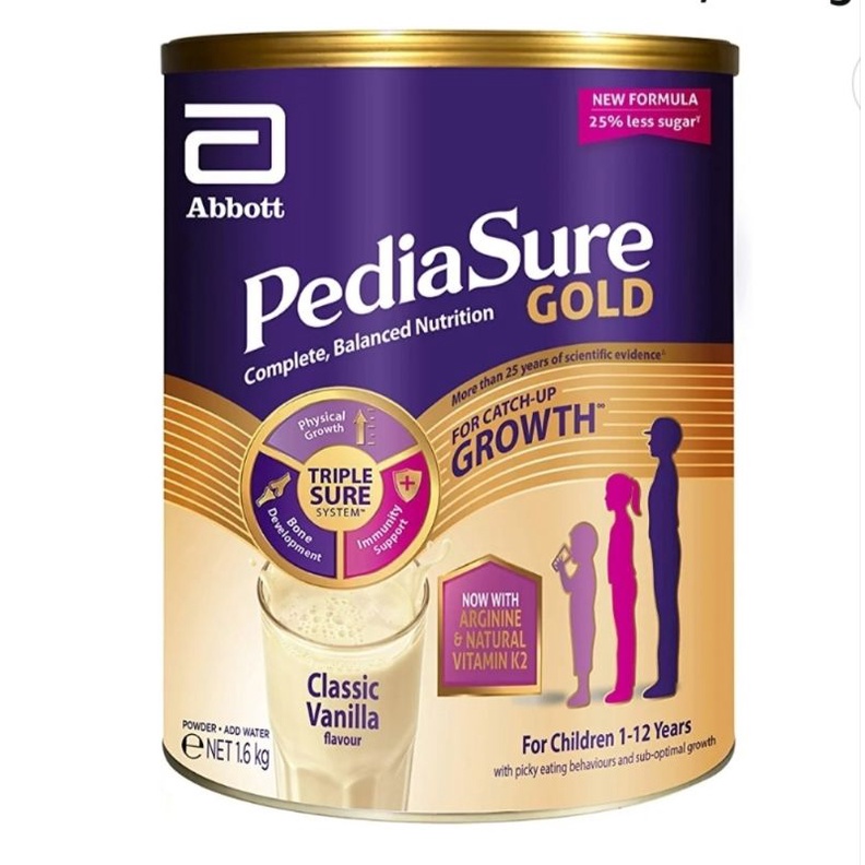 Pediasure Gold Classic Vanilla 1.6kg(2tin) | Shopee Singapore