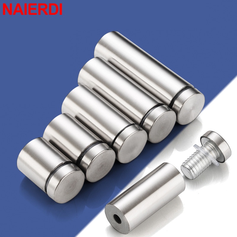 NAIERDI 10 Pieces Sign Standoff Screws 12mm Advertising Screws ...
