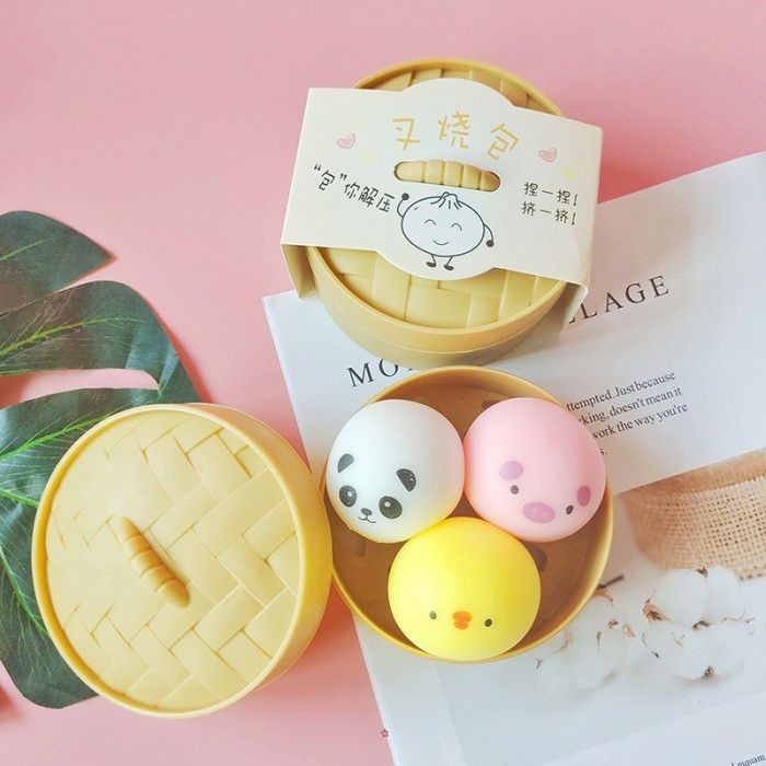 DIMSUM PAO SQUEEZE TOY fidget anti-stress TOY | Shopee Singapore