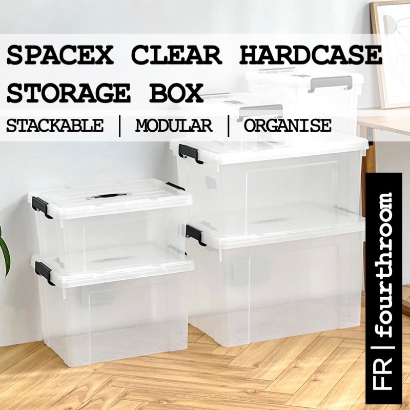 SPACEX Quality Transparent Heavy Duty Stackable Modular Storage ...