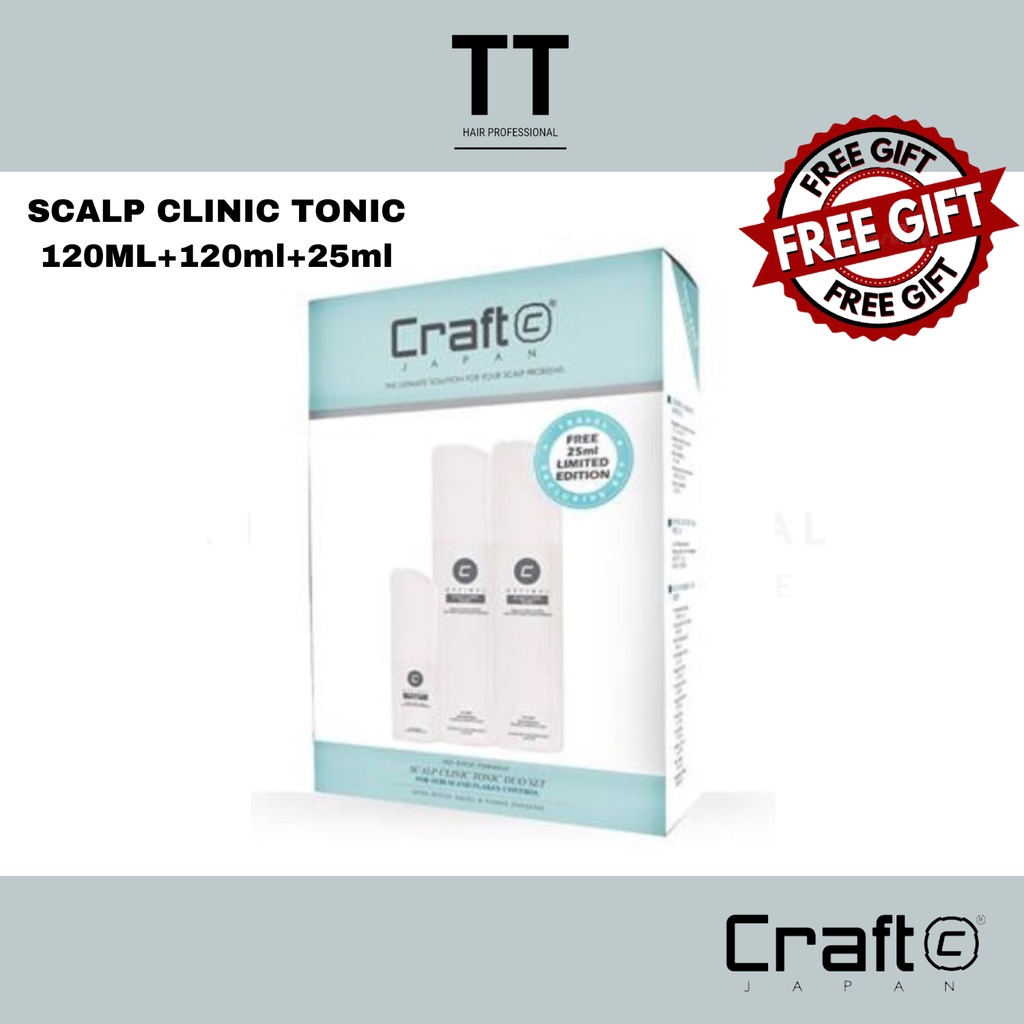 CRAFT SCALP CLINIC TONIC DUO SET FREE 25ml Tonic(Limited Edition) FOR ...