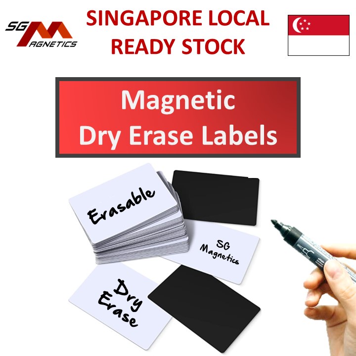 Magnetic Labels Dry Erase PET Film Erasable Writable Write On White ...
