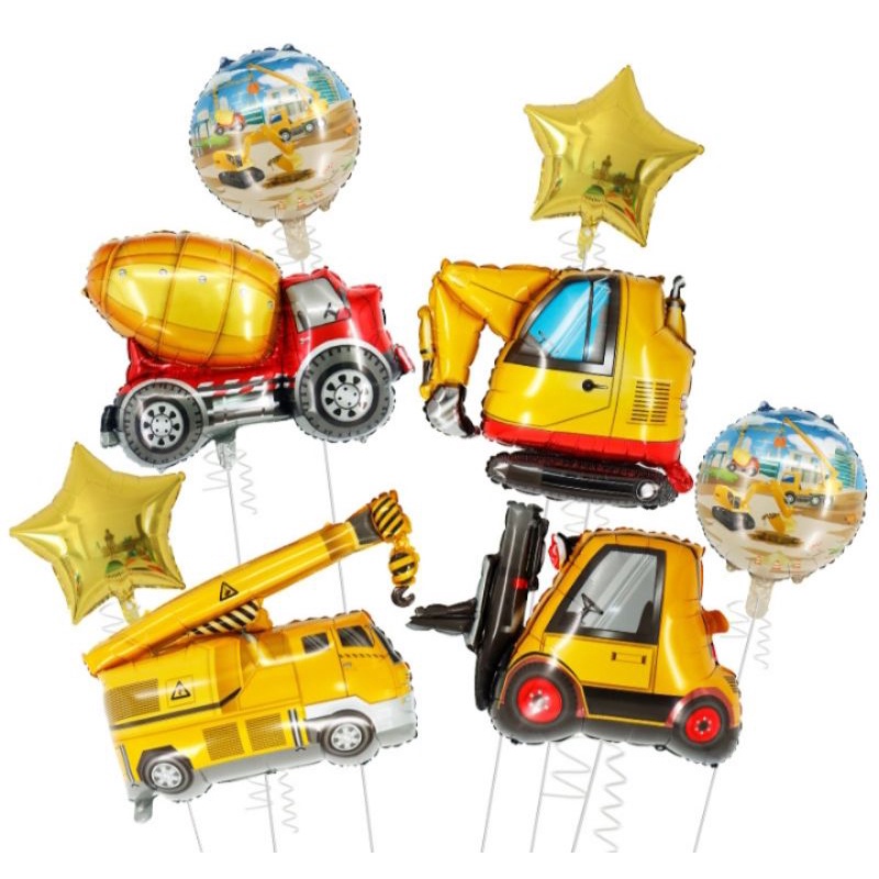 Jumbo Birthday FOIL Balloons/MINI Fire Fighting/Cement MIXER Truck ...