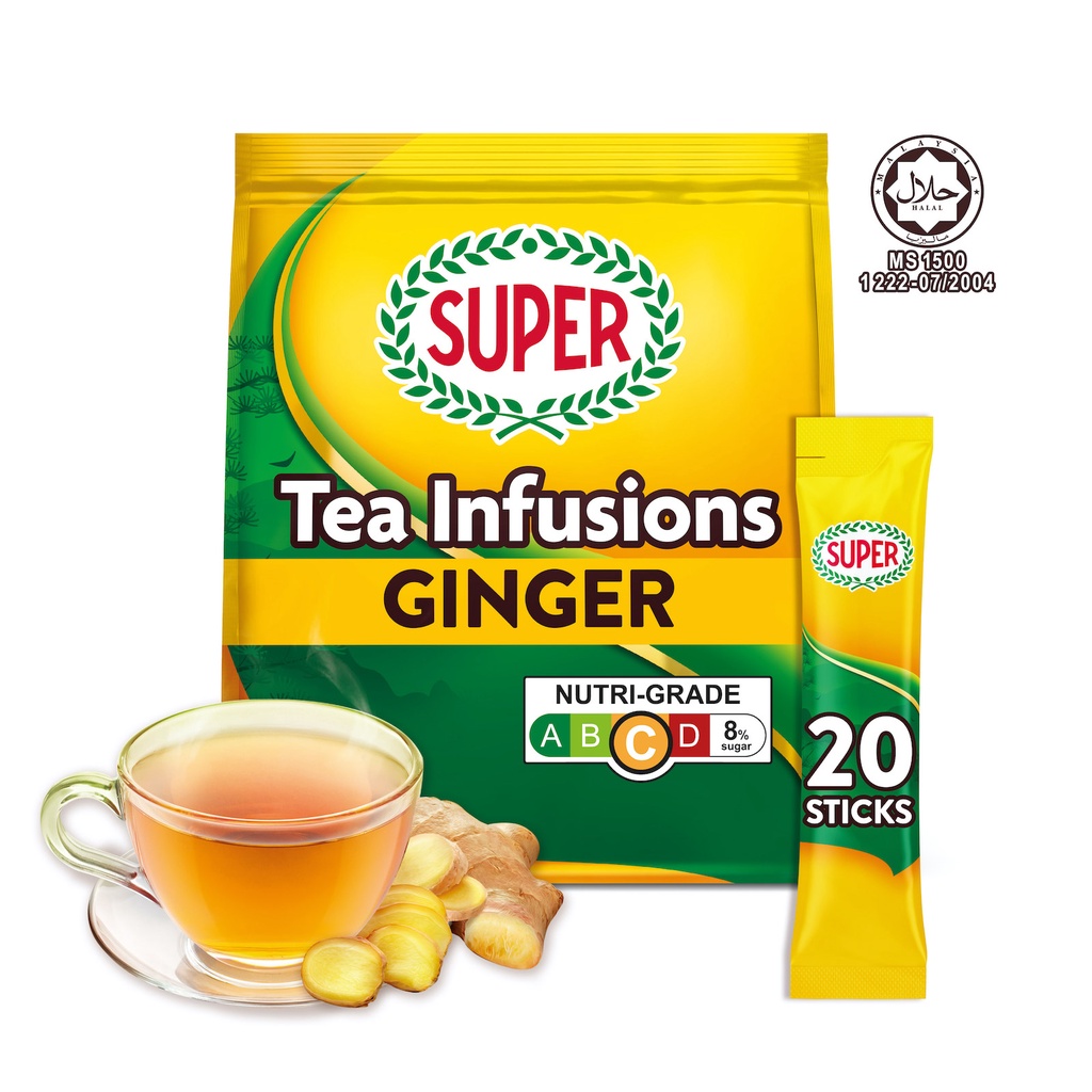 Super Instant Tea Infusions Ginger Tea (20x20g) | Shopee Singapore