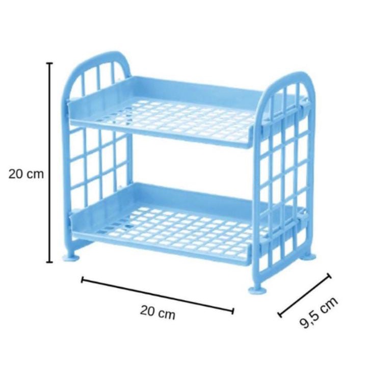 Momschool 2 Tier Plastic Stacking Shelf / 2 Mini Portable Stacking ...