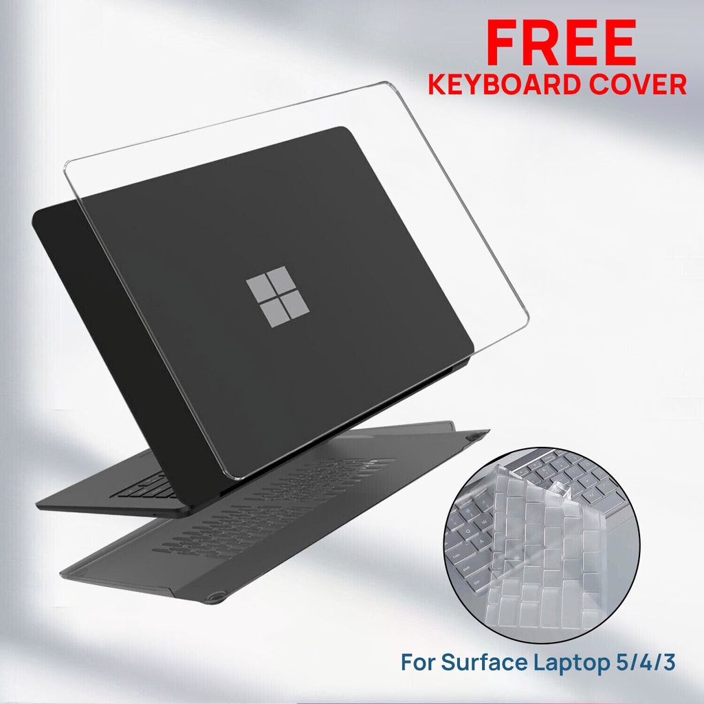 For Microsoft Surface Laptop 3 4 5 13.5" Go 1/2/3 12.4" 15''Clear Case ...