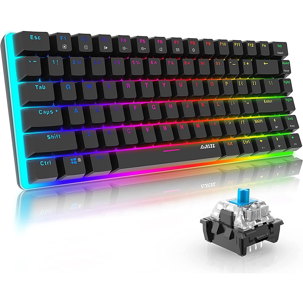 (Demo set) AJAZZ AK33 Mechanical Gaming Keyboard Wired,19 RGB Lighting ...