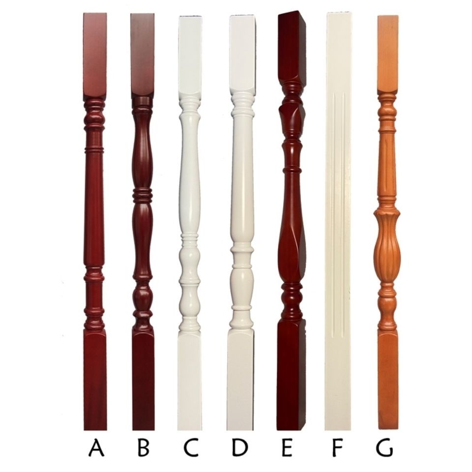 Solid Wood Staircase Bay Window Balcony Attic Terrace Column Handrail ...