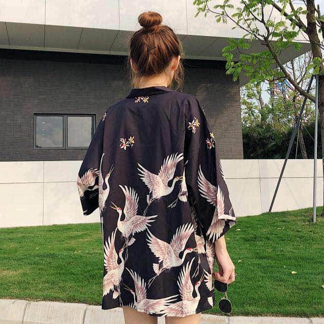 Sun Protection Clothing Summer Haruku Style Loose Thin Cardigan ...