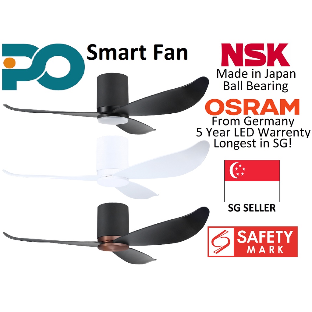 PO ECO Ceiling Fan GUST H3 - 01 - 38" / 46" / 54" (WIFI-enable ...