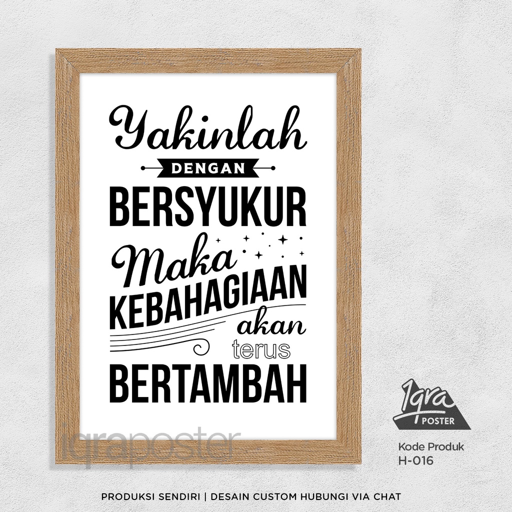 HIASAN DINDING Islamic Motivational Poster Wall Hanging Display & A4 ...