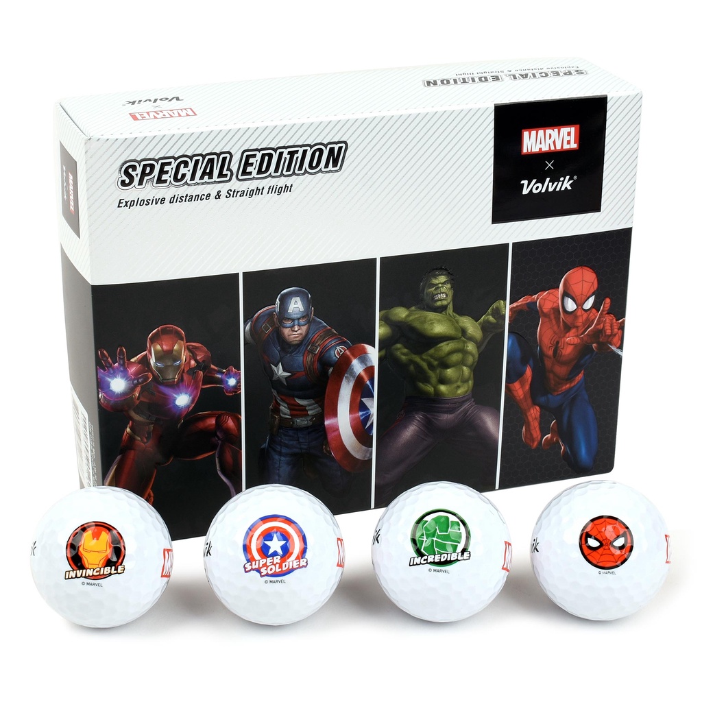 Volvik x Marvel Special Edition Limited Golf Ball Avengers 4 Heroes ...