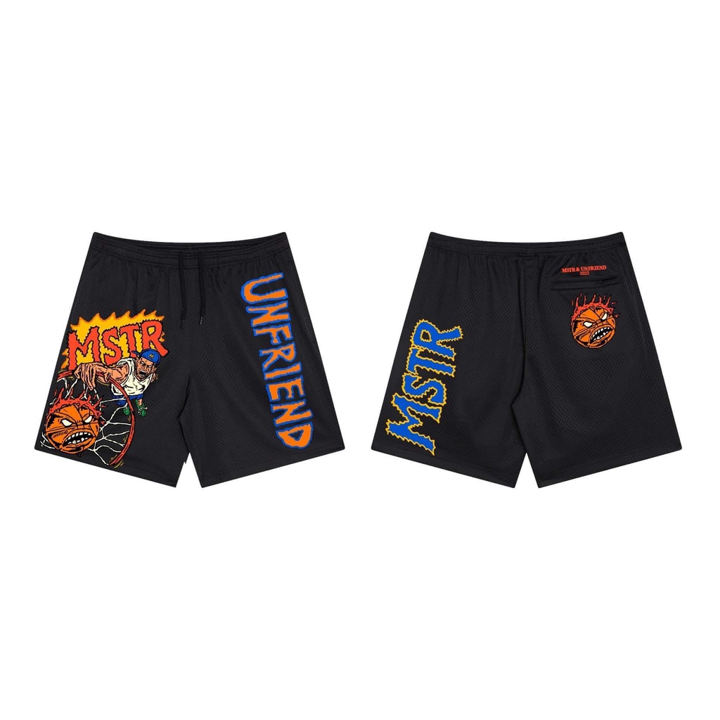 MSTR CO. X UNFRIEND 2022 COLLAB "A1" Mesh Short (Black) | Shopee Singapore