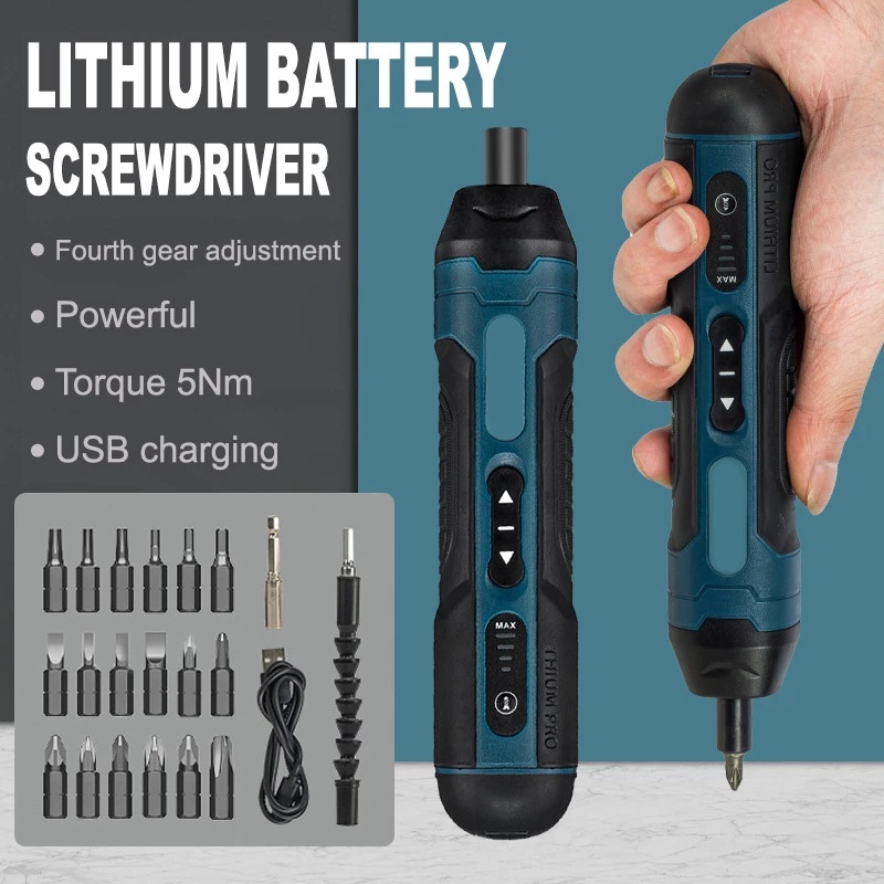 3 6v Cordless Electric Screwdriver Rechargeable 1300mah Lithium Battery