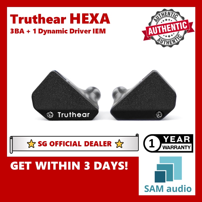 [🎶SG] TRUTHEAR HEXA 1DD + 3BA IEM | Shopee Singapore