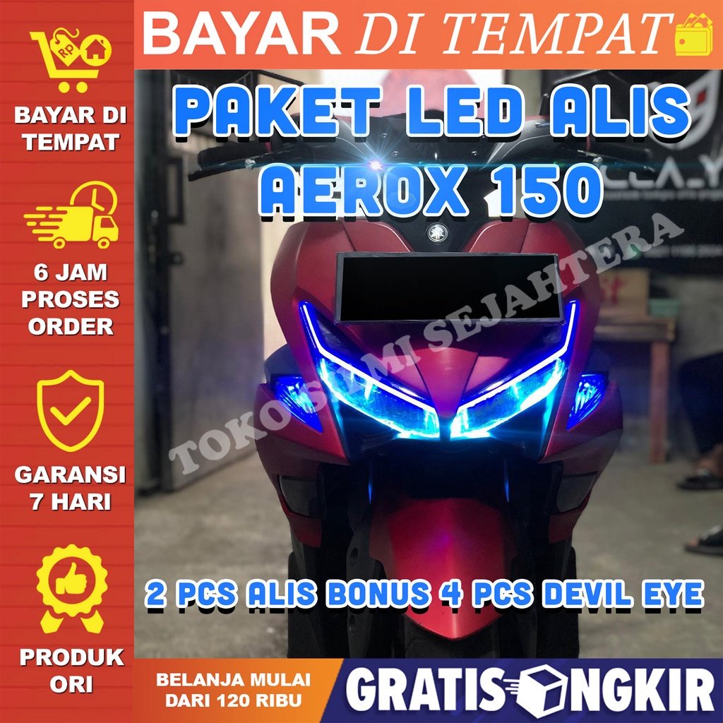 Fullset AEROX 150 Eyebrow Lamp BONUS EYE No Speckled AEROX HEADLAMP ...
