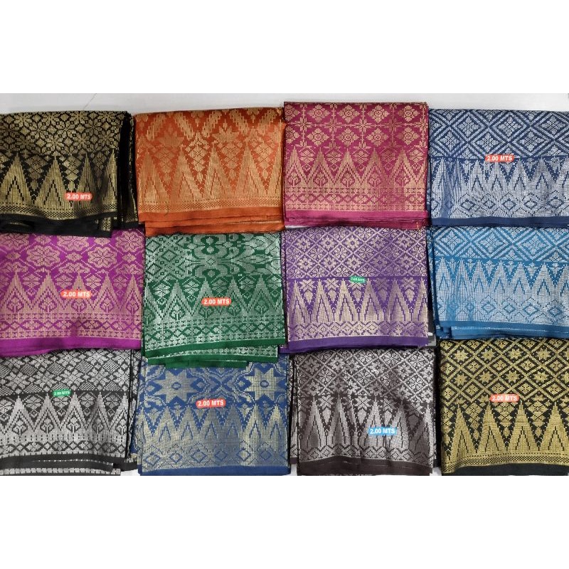 EXCLUSIVE SONGKET SAMPIN READY TO SEW(2m) INDIAN BUILDING & PERLOCK ...