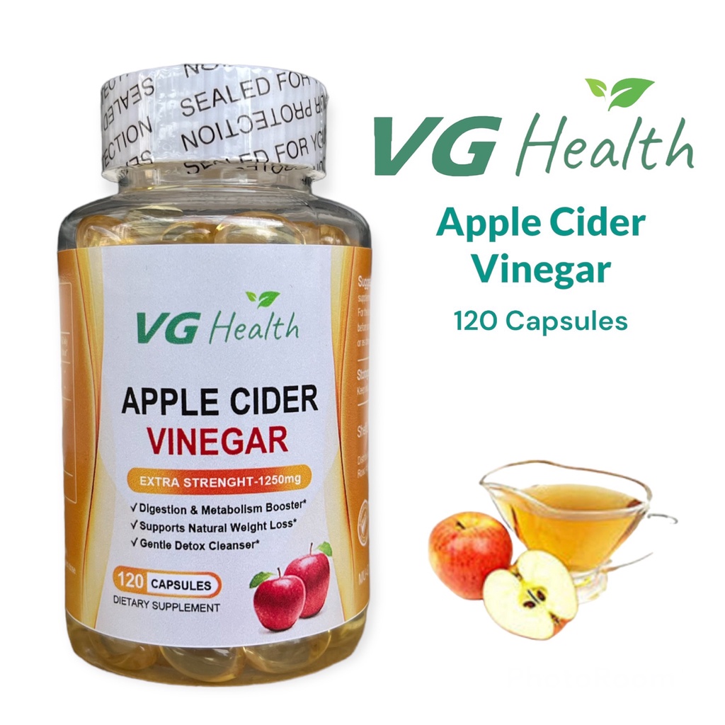 VG Health, Apple Cider Vinegar Capsules (120 caps) | Shopee Singapore