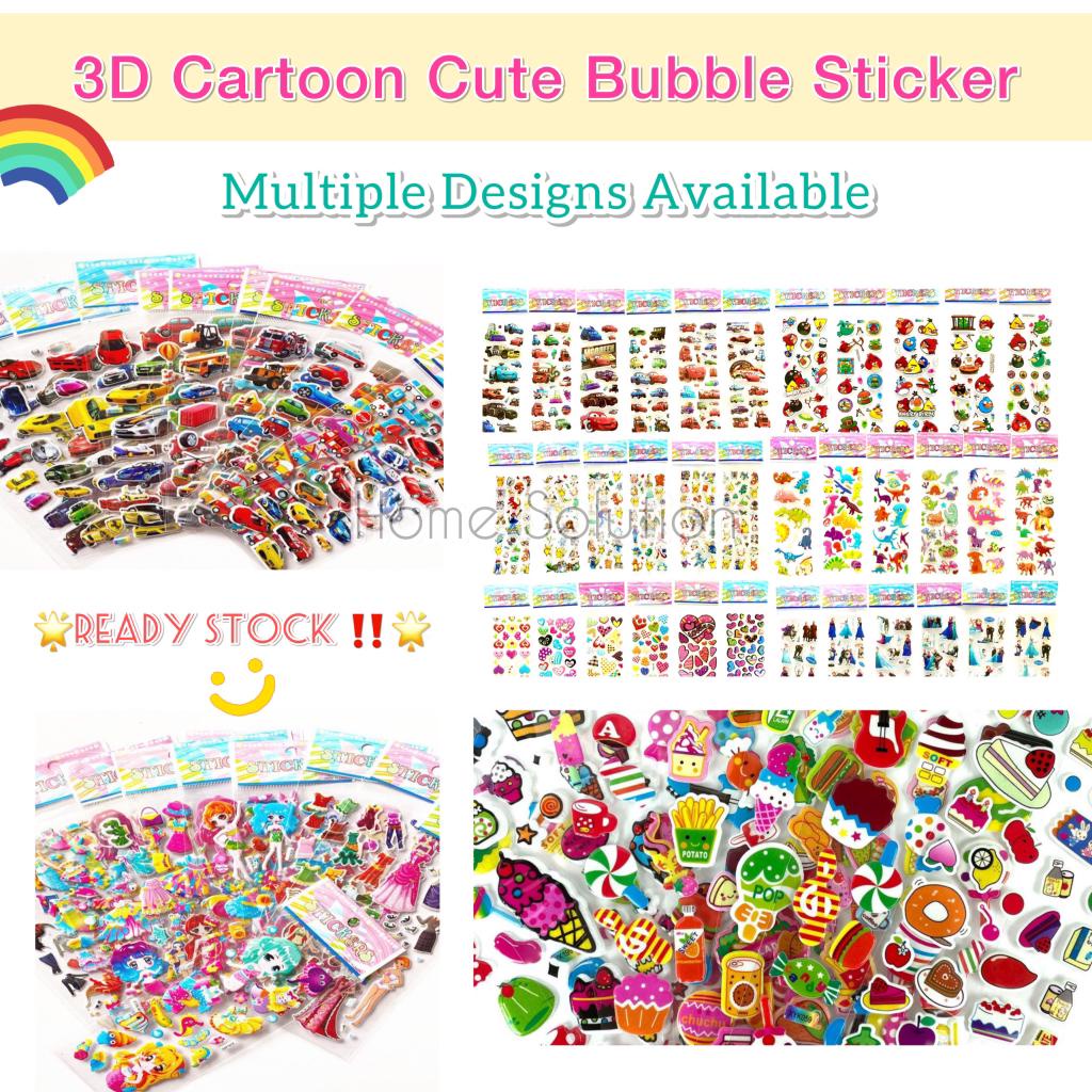 3D Cartoon Bubble Sticker for Kids (Stiker Kanak Kanak)- Pokemon ...