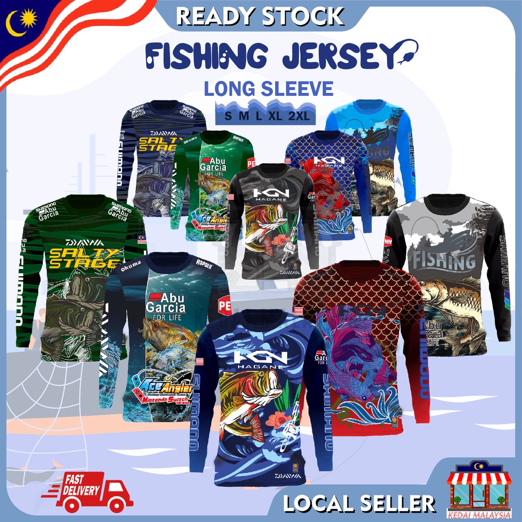 GOLD CLUB Baju Jersi Pancing Memancing/ Long Sleeve Fishing Jersey ...