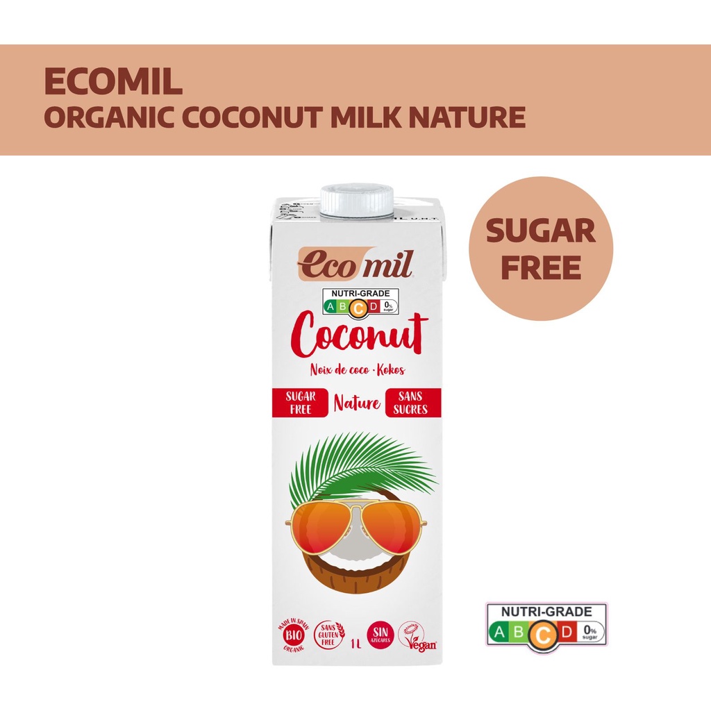 Ecomil Organic Coconut Milk Gluten Free, Vegan Spain (1L) No Added ...