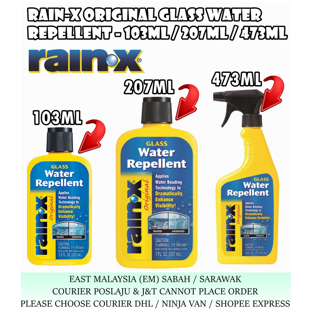 Rain-X / Rain X / RainX Glass Water Repellent (103ml/207ml/473ml ...