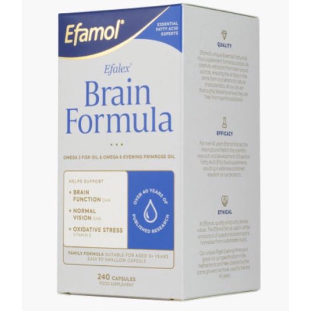 Efamol Efalex 240 Capsules - Omega 3 & 6 for Brain Function, Normal ...