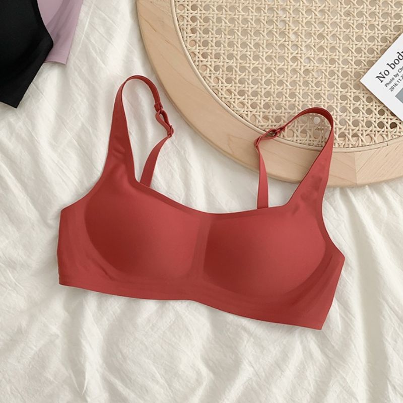 Nanoshop AB Cup Women Seamless Bras Full Coverages Cup Thin Sofe Padded ...