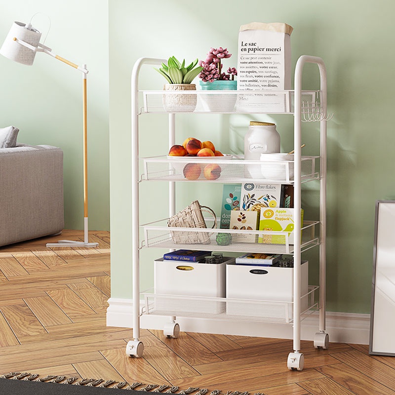 Mesh Wire Rolling Cart Multifunction Utility Cart Kitchen Storage Cart ...