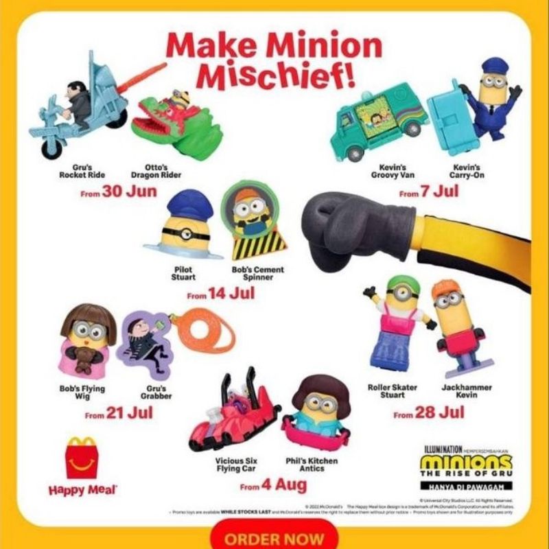 Mcdonald's Mcd Happy Meal Toy Minion Minions The Rise Of The Gru 2022 ...