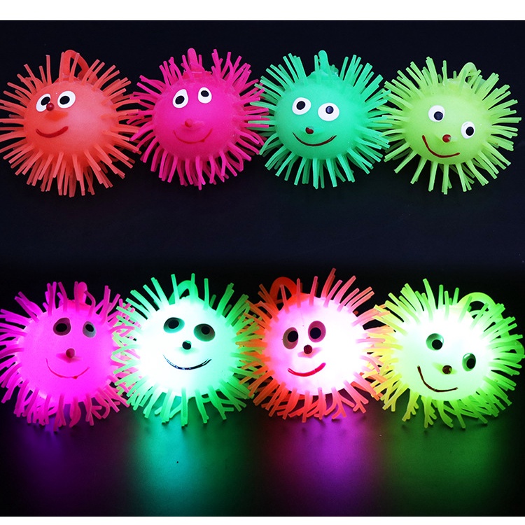 1 Pcs Kids Elastic Glow Vent Ball Hair Ball Hedgehog Ball Children Soft ...